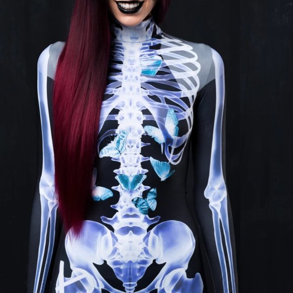 Badinka | Pants & Jumpsuits | Skeleton Bodysuit | Poshmark